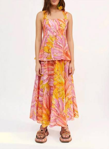 FARM Rio | Dresses | New Farm Rio Cross Back Maxi Dress In Pink Ombre ...